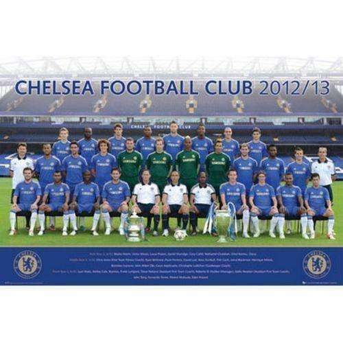 Chelsea FC 2012-2013 Team Squad Poster English Premier League new Blue ...